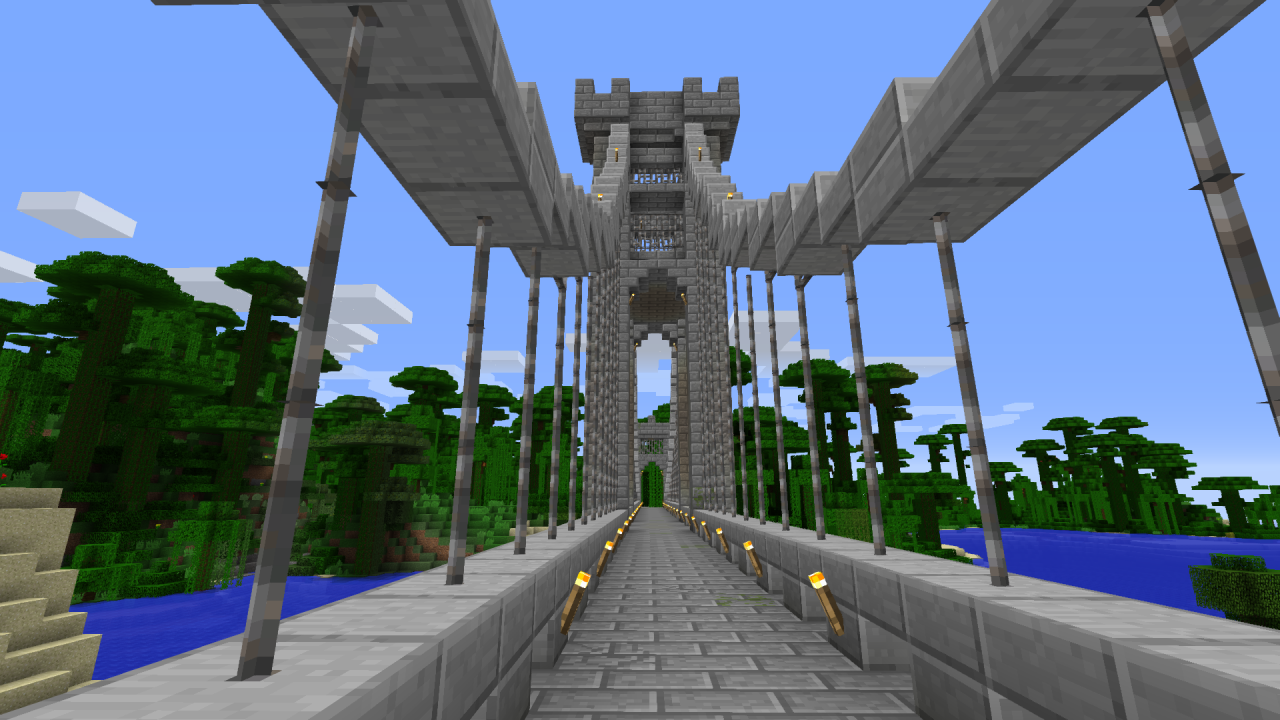 Suspension bridge on the beach Minecraft Map