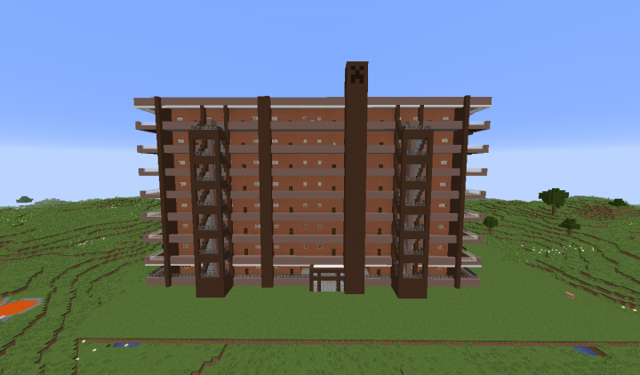 8 Story Apartment Block Minecraft Map