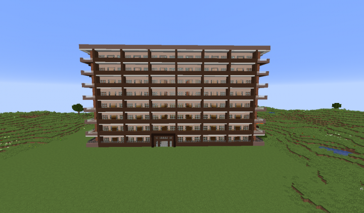8 Story Apartment Block Minecraft Map