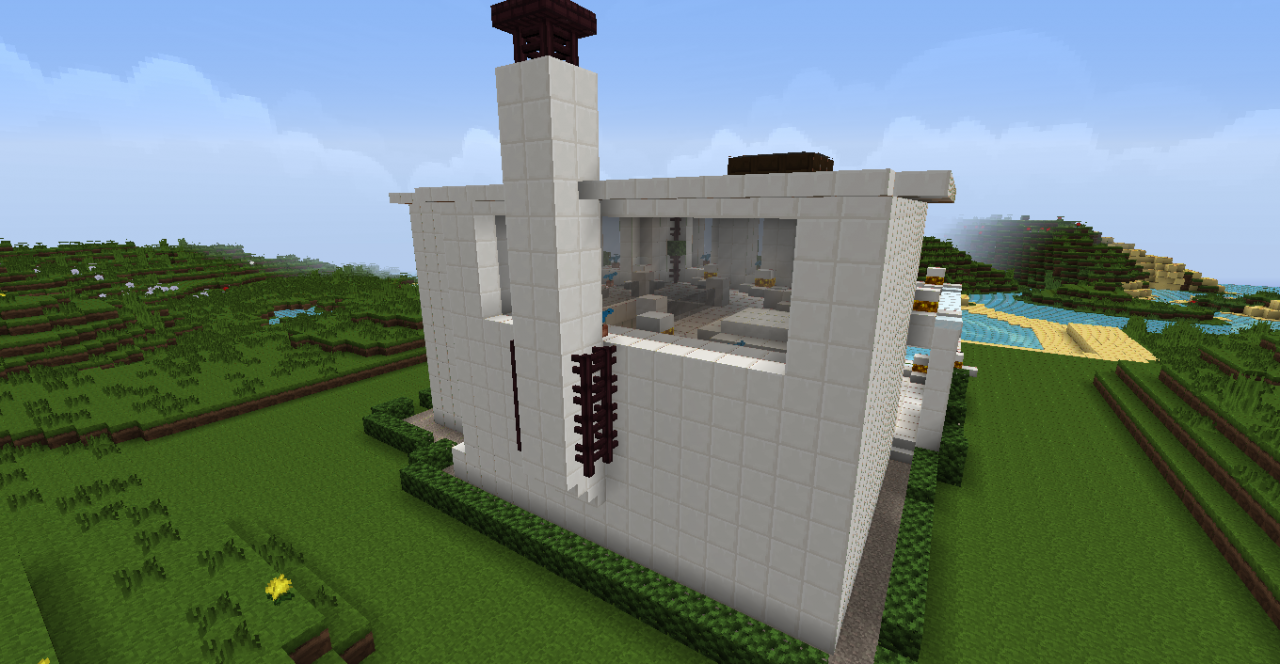 white modern house by ninjakiller160 Minecraft Map