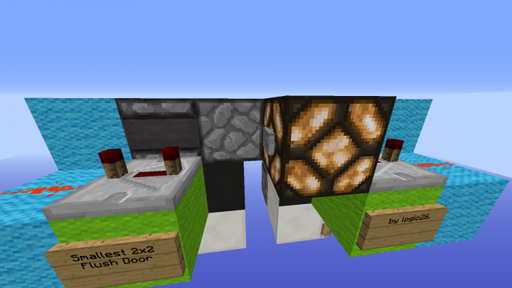 Smallest Possible 2x2 Flush Door Minecraft Map