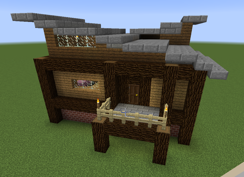 Slanted Roofed House Minecraft Map