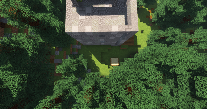 Modern cabin, in a pine forest Minecraft Map