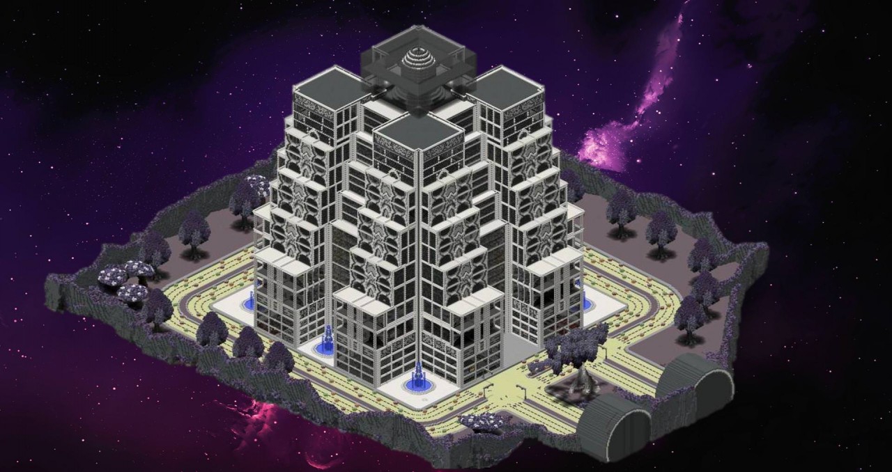 The Skyscraper of Ríkeënblákflä (Alien Planet) Minecraft Map