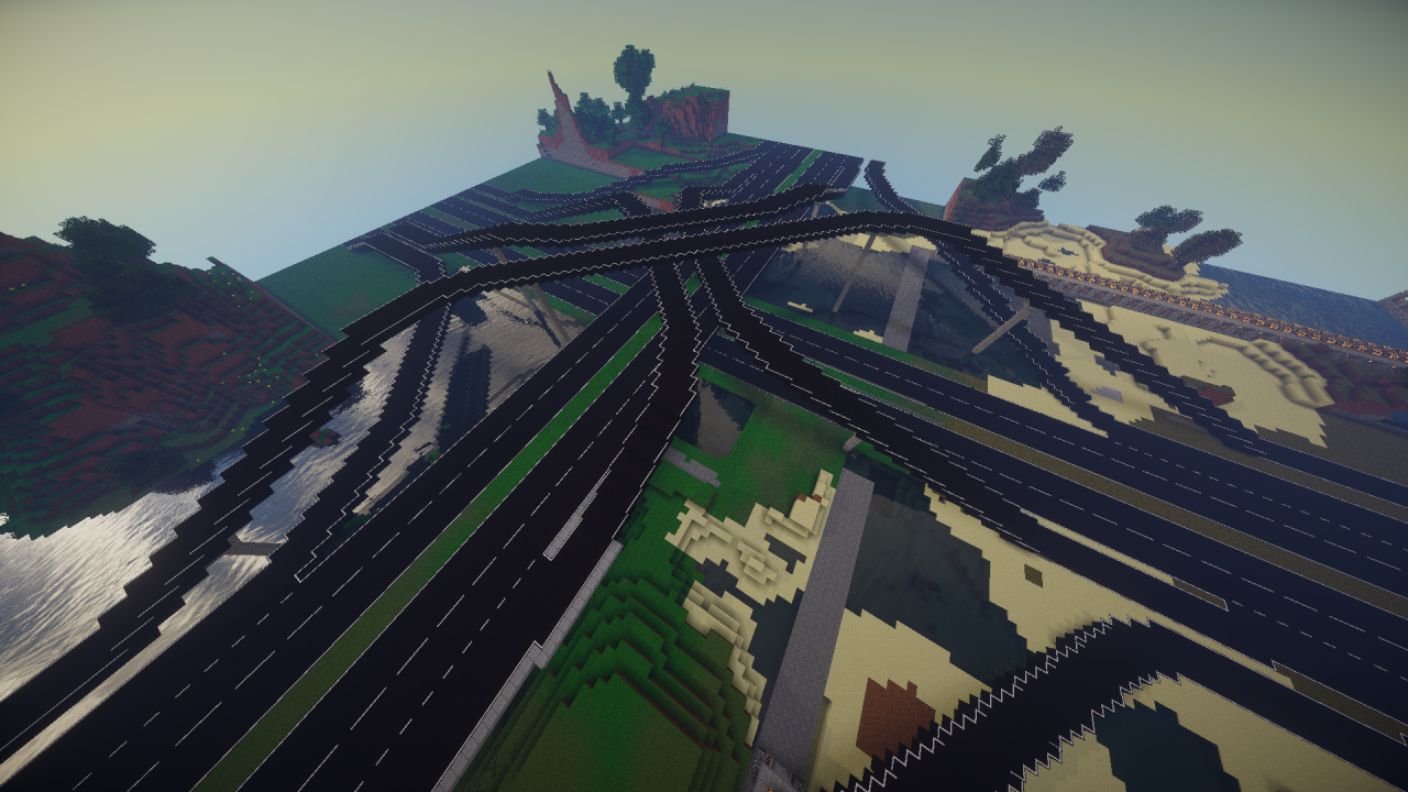 Project Zearth Road System Minecraft Map