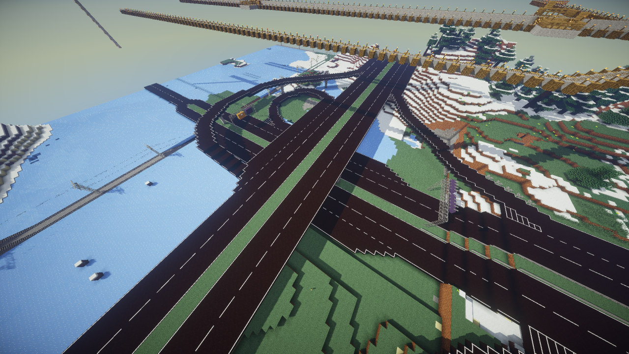 Project Zearth Road System Minecraft Map