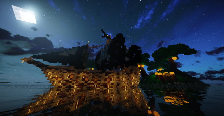 PIRATE SHIP - BLACK PEARL & ISLAND SKULL Minecraft Map