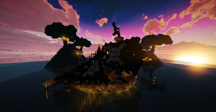 PIRATE SHIP - BLACK PEARL & ISLAND SKULL Minecraft Map