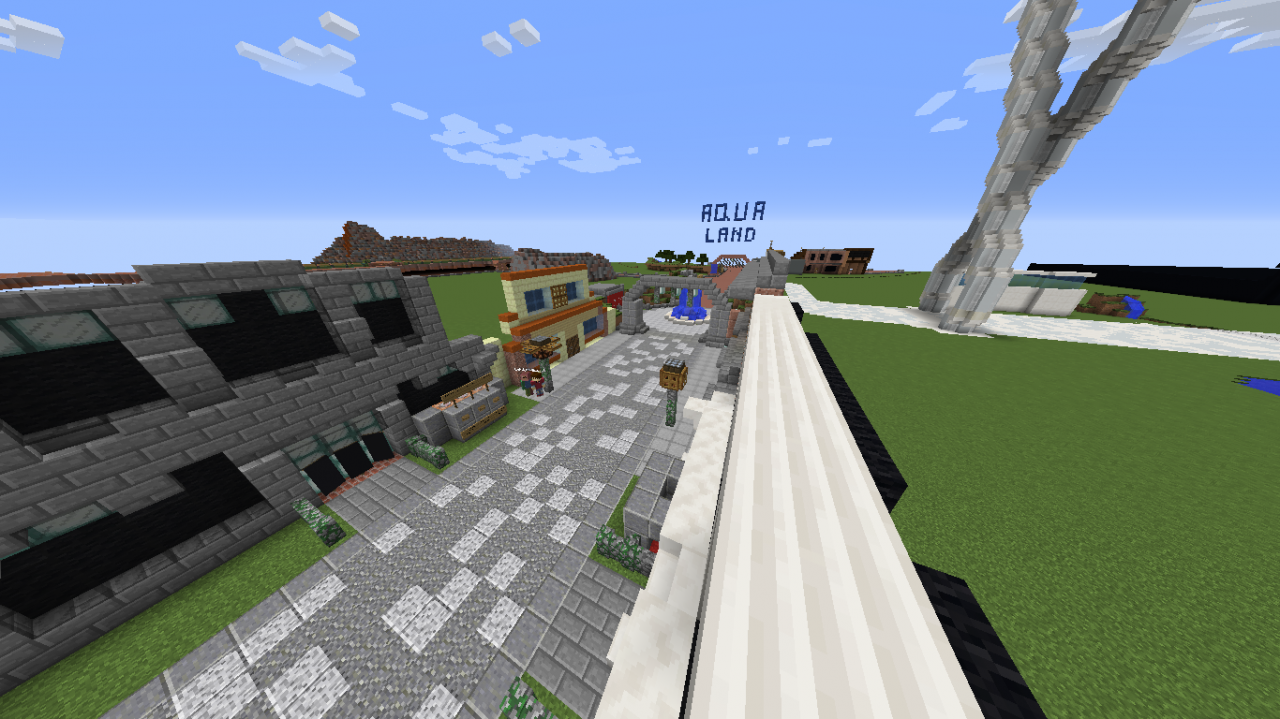 AQUALAND/FUTURELAND IP: playgroundmc.serv.nu Minecraft Map