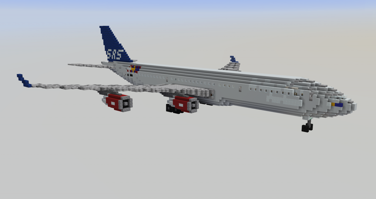 F'n'A Gaming Airbus A340-300 SAS(Scandinavian Airlines) Minecraft Map