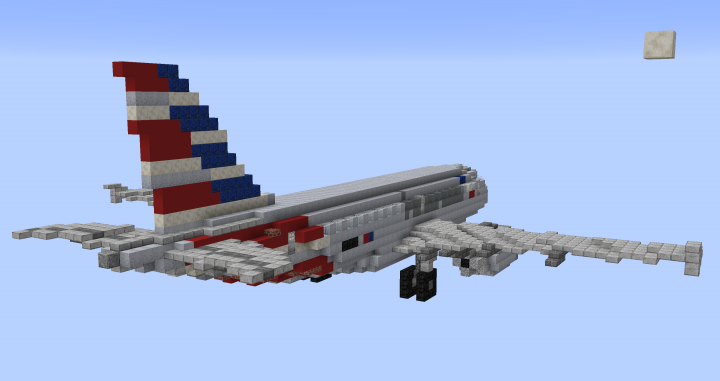 F'n'A Gaming Airbus A319 American Airlines Minecraft Map