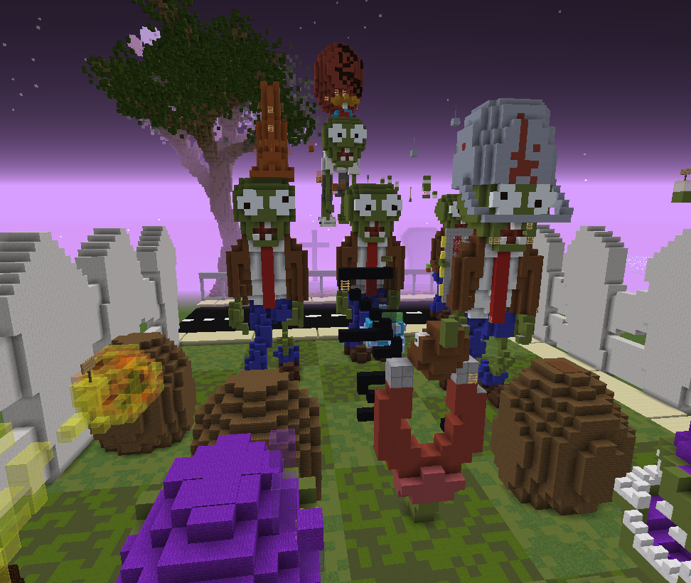 Plants vs Zombies Parkour Minecraft Map