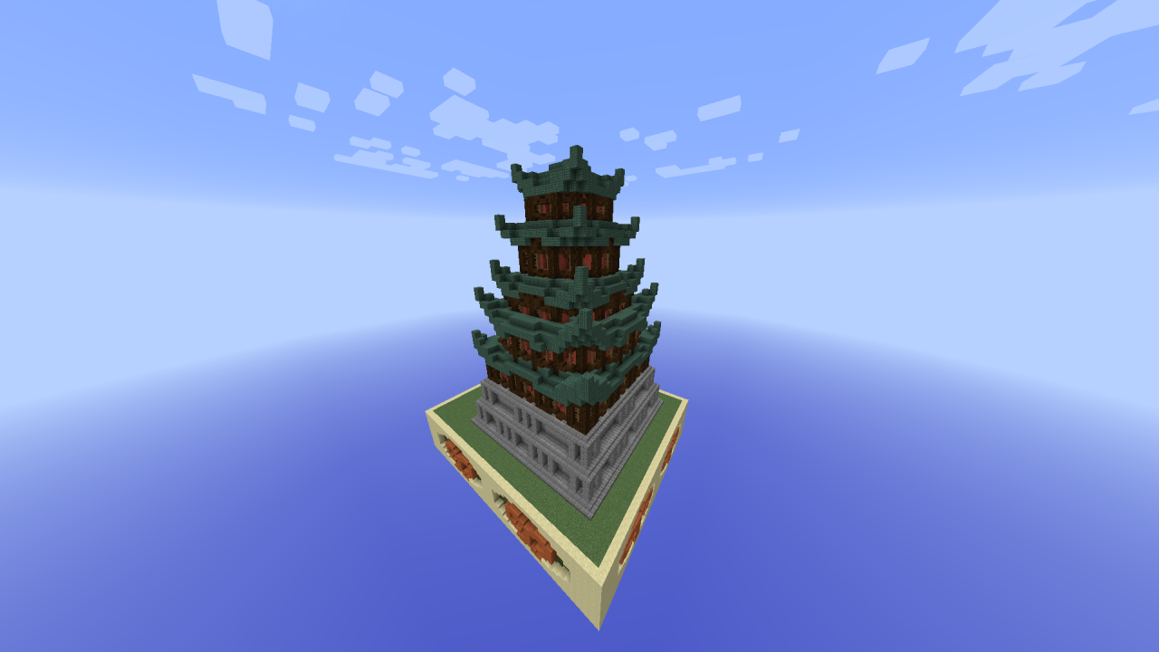 Chinese looking temple Minecraft Map