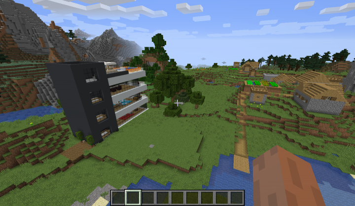 Modern house (village near) Minecraft Map