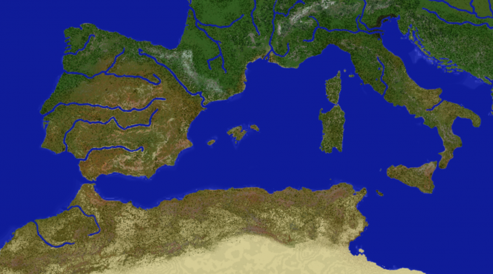 Europe By Green0live (7424 x 8064) Minecraft Map