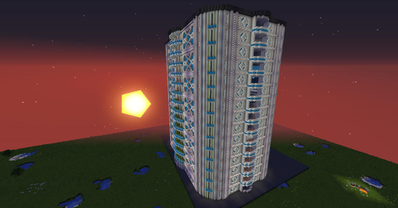Blue Skyscraper [PMC] Minecraft Map