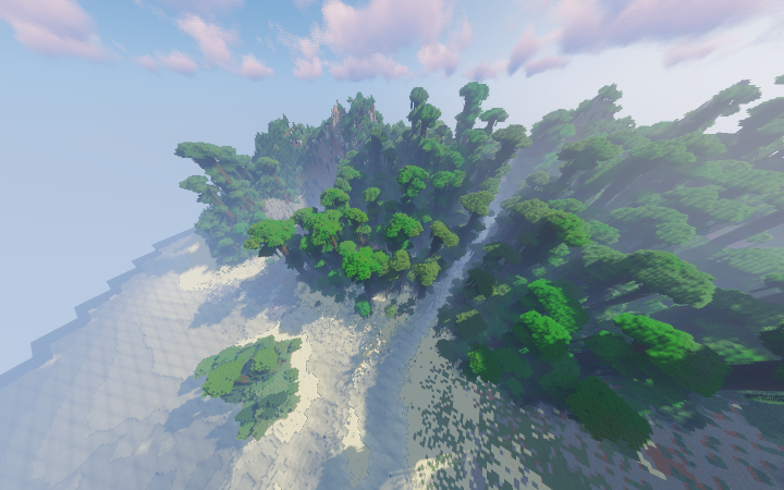 Large, Great Looking Island. Minecraft Map