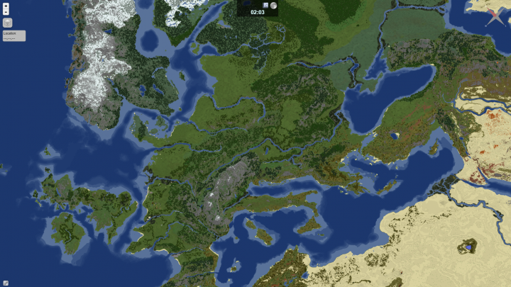 [1.13.1] Terranova - MC on a real earth map! Minecraft Server