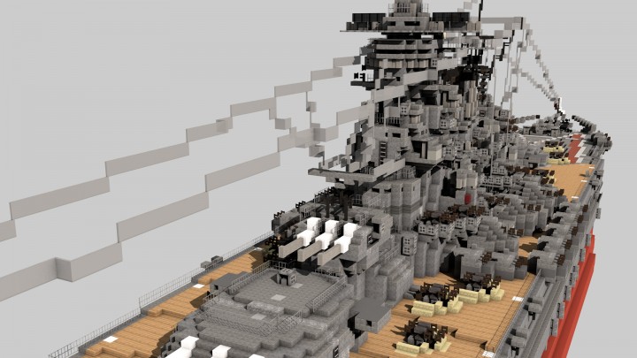 Japanese Battleship Yamato 1:1 Minecraft Map