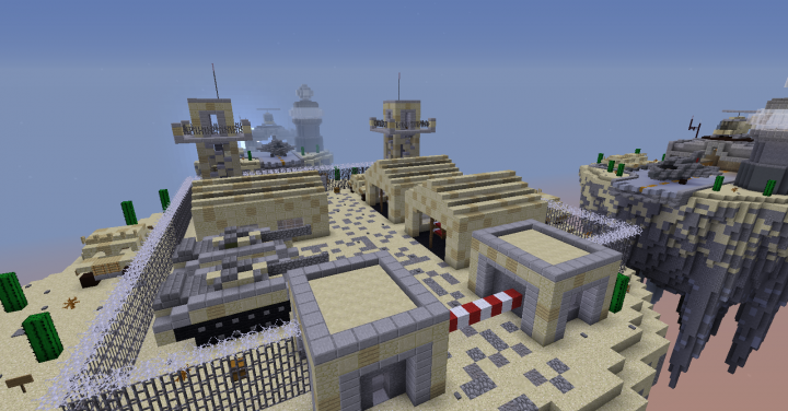 Skywars map// 4 teams of 5// desert army Minecraft Map