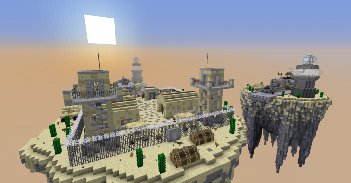 Skywars map// 4 teams of 5// desert army Minecraft Map