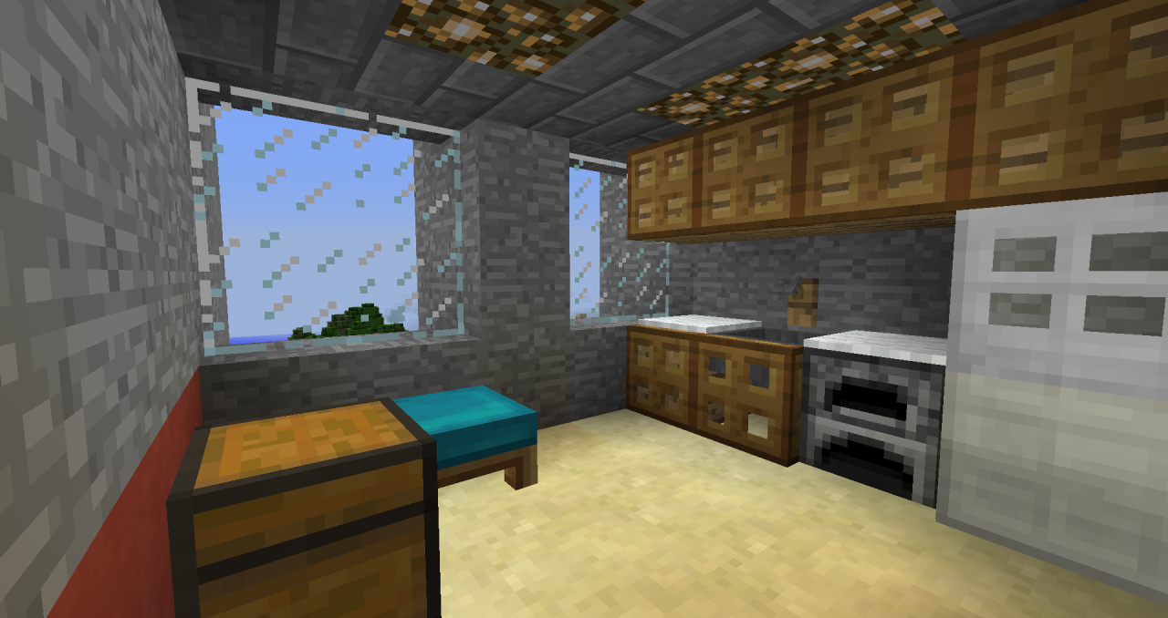 stone apartment and small shop Minecraft Map