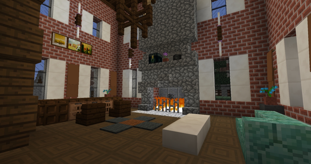 (Updated) Large Brick House Minecraft Map