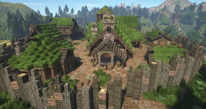 Medieval Scandinavian Settlements w/ Motte & Bailey Castle [Conquest ...