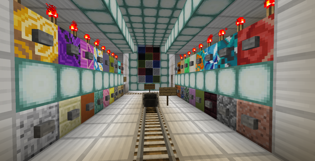 36 Track Selector Minecart Station Minecraft Map