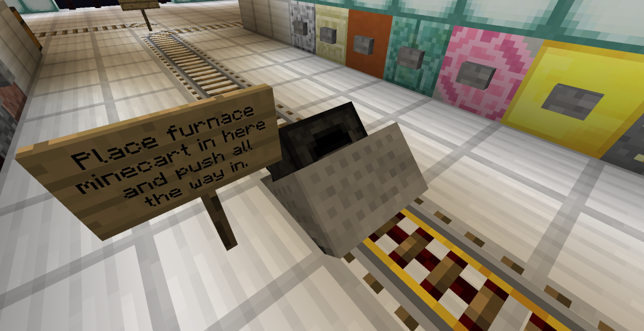 36 Track Selector Minecart Station Minecraft Map