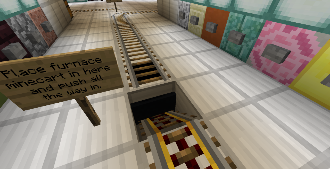 36 Track Selector Minecart Station Minecraft Map