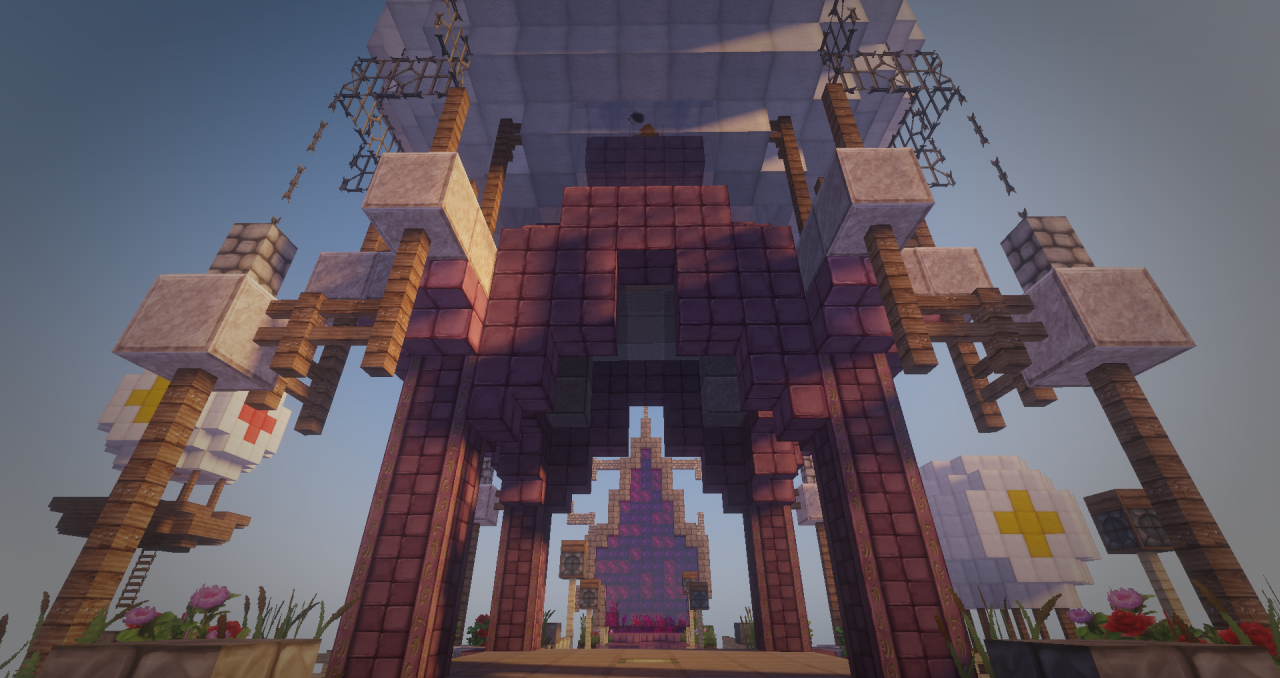 Server Lobby with 4 portals Minecraft Map