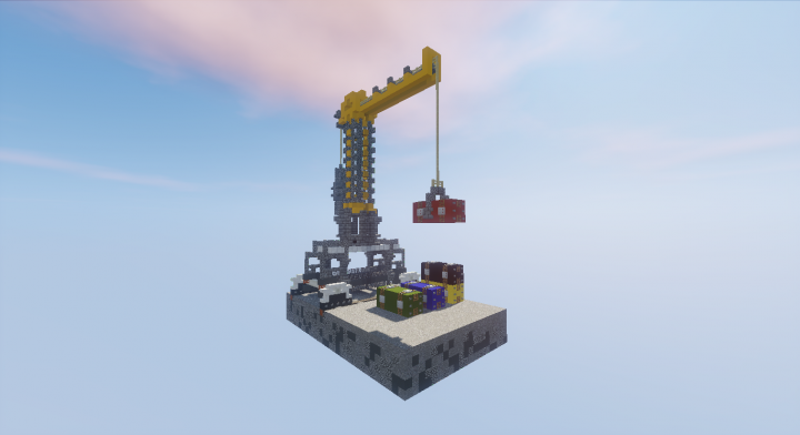 Industrial Crane with Containers Minecraft Map