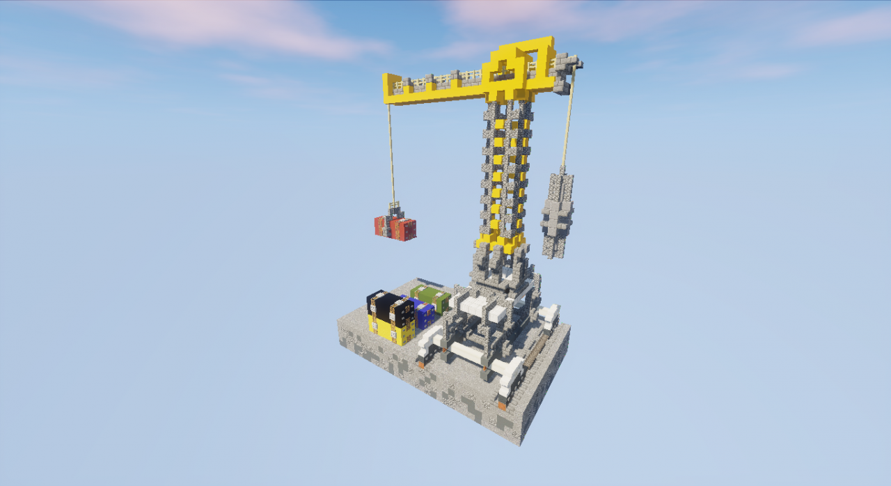 Industrial Crane with Containers Minecraft Map