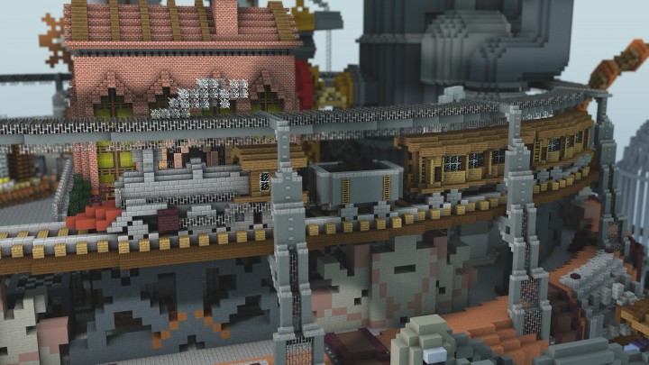 steampunk "flying machine" Minecraft Map