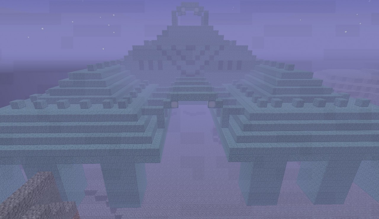 Stronghold under a Guardian Temple seed Minecraft Map