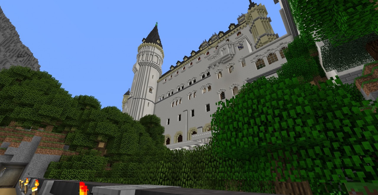 Epic Neuschwanstein Castle WITH MOUNTAINS Minecraft Map
