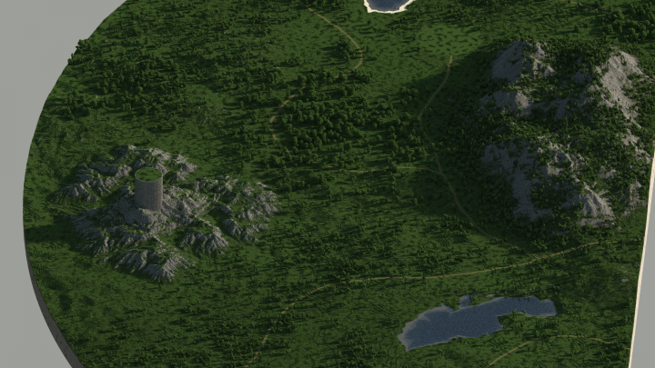 Round world of anime series - 2500х2500 [swordartonline] Minecraft Map