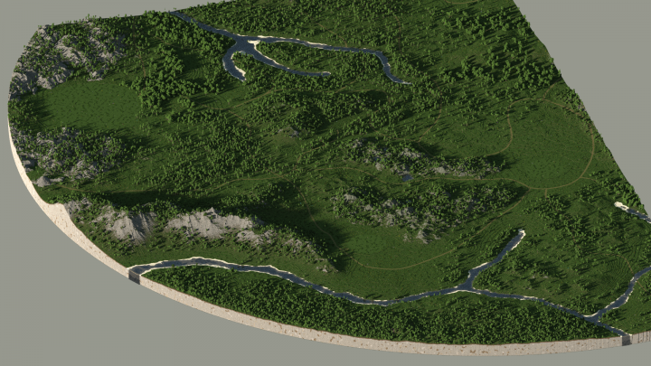 Round world of anime series - 2500х2500 [swordartonline] Minecraft Map