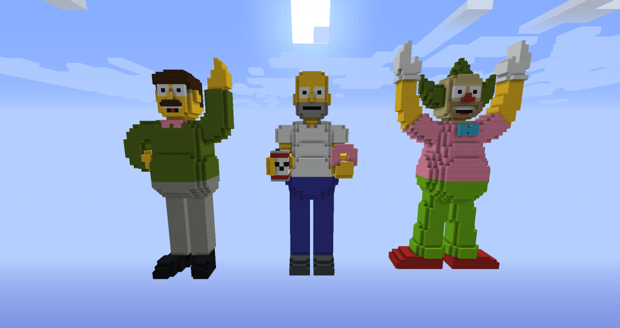 BURNING MAP:THE SIMPSONS! Minecraft Map