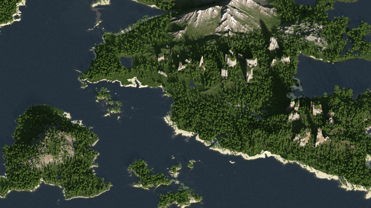 Island with black beaches - 4000х4000 Minecraft Map