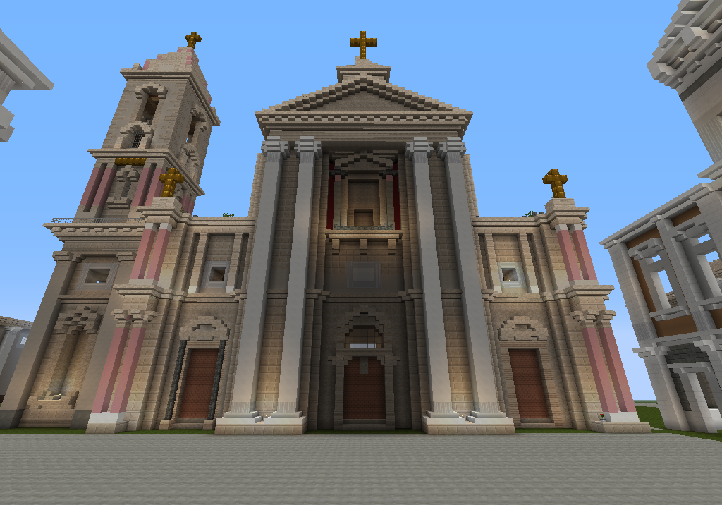 second try of making a beautiful church Minecraft Map