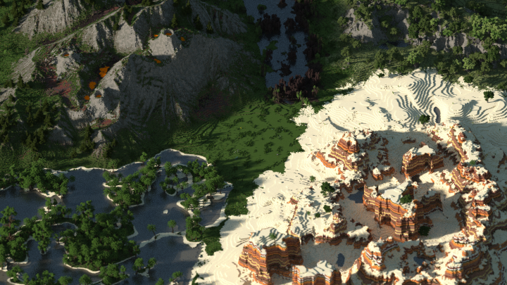 Thematic fantasy of the warzone - 1000х1000 Minecraft Map