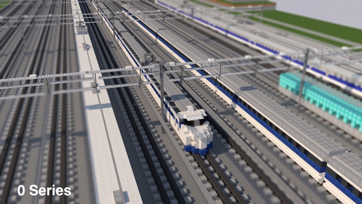 Shinkansen 0 Series Bullet High-speed Train Minecraft Map