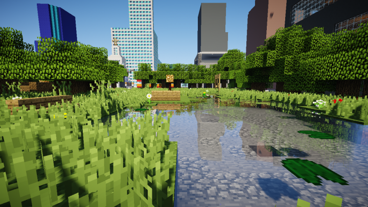 DOWNTOWN Central Park Schematic Minecraft Map