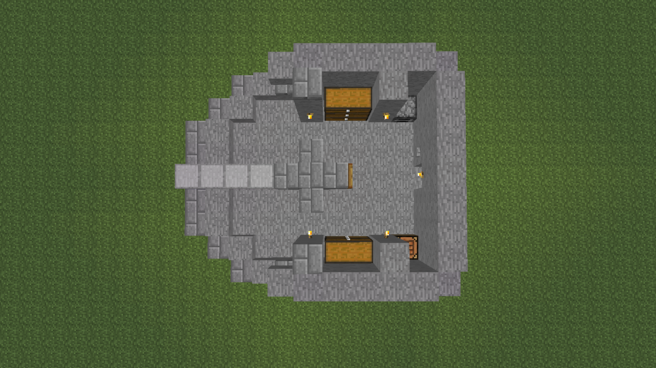 Naval artillery bunker 105mm Minecraft Map