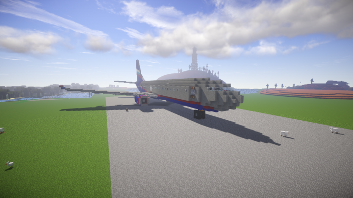 Boeing 737-MAX "Aeroflot" Minecraft Map