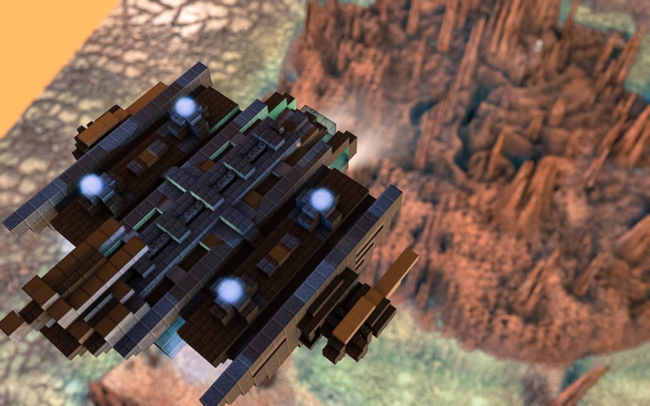 Gunship surveying an alien world Minecraft Map