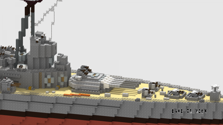 British Battleship Duke of York Minecraft Map