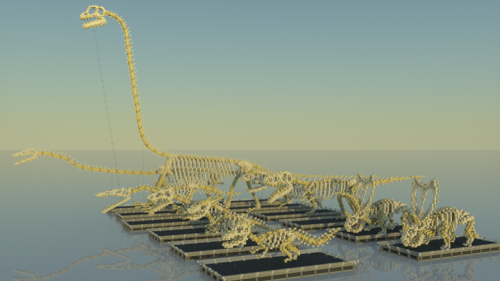 Dinosaur Fossils [Pack 2] - Jurassic and Cretaceous dinosaurs Minecraft Map